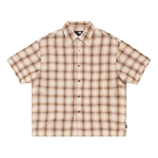StÜssy Liam Short-sleeve Plaid Shirt - Brown