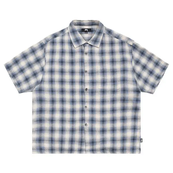 StÜssy Liam Short-sleeve Plaid Shirt - Blue