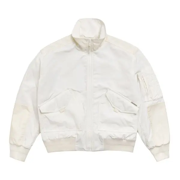 StÜssy Mock Neck Flight Bomber - White