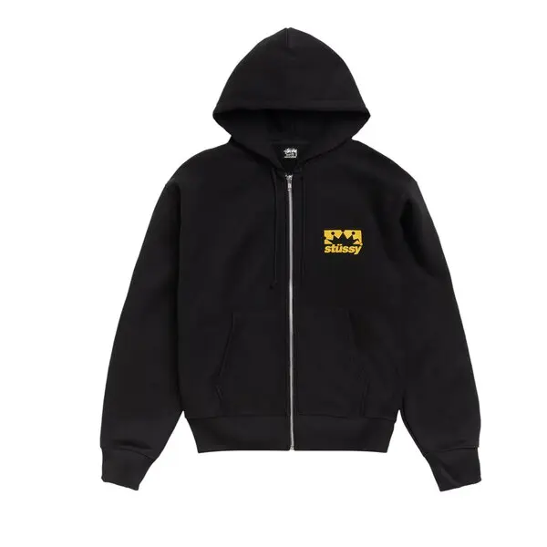 StÜssy Box Crown Zip Hoodie - Black