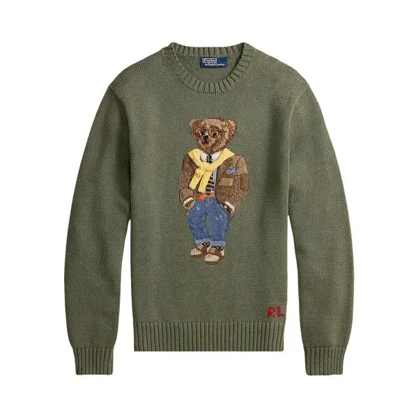 Polo Ralph Lauren Long-sleeve Hudson Valley Bear Sweater - Grey