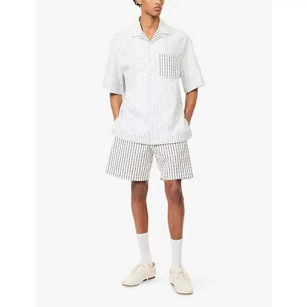 Jacquemus Striped Cotton Shorts
