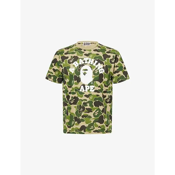 A BATHING APE Camo-print College Cotton T-shirt