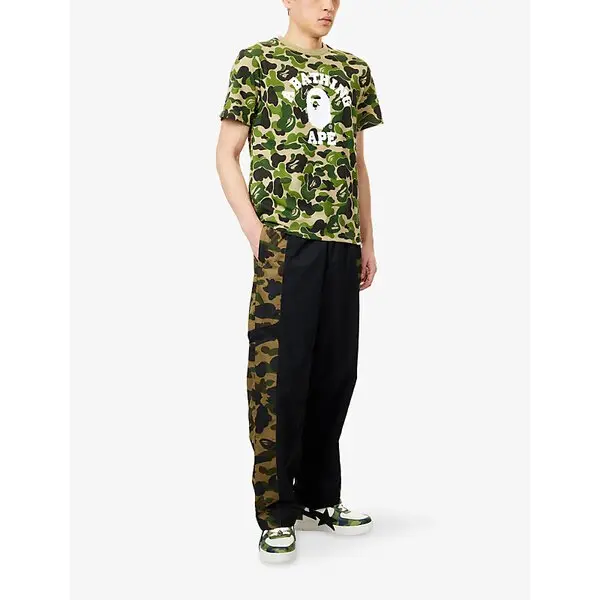 A BATHING APE Camo-print College Cotton T-shirt