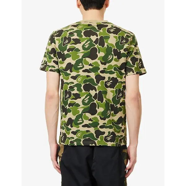 A BATHING APE Camo-print College Cotton T-shirt