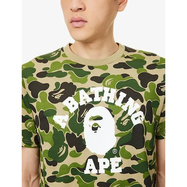 A BATHING APE Camo-print College Cotton T-shirt