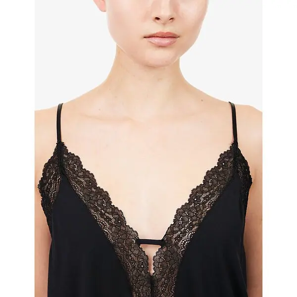 Eberjey Lara Lace-trim Stretch-jersey Pyjamas