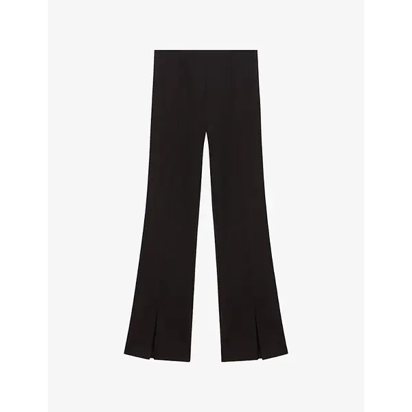 Maje Flared Split-hem Woven Trousers