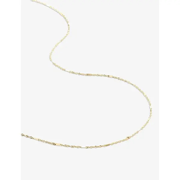 Monica Vinader Shimmer 14ct Yellow Chain Necklace - Gold