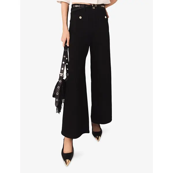 Maje Straight-leg Denim Jeans With Patch Pockets