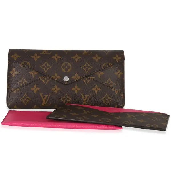 LOUIS VUITTON Pondichery Pink Monogram Canvas Kirigami Organizer Wallet - Brown