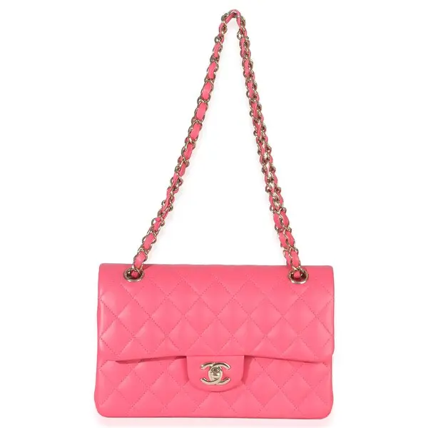 Chanel Quilted Lambskin Classic Double Flap Bag - Pink