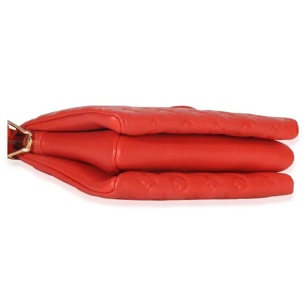 LOUIS VUITTON Coussin Pm Embossed Monogram Lambskin Shoulder Bag - Orange