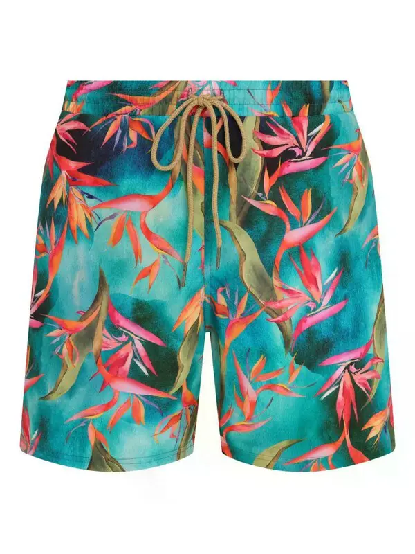 LYGIA & NANNY Floral-printed Swim Shorts - Blue