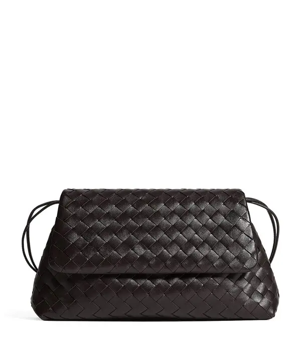Bottega Veneta Leather Giorno Shoulder Bag - Brown