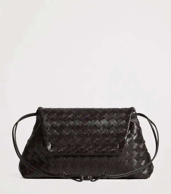 Bottega Veneta Leather Giorno Shoulder Bag - Brown
