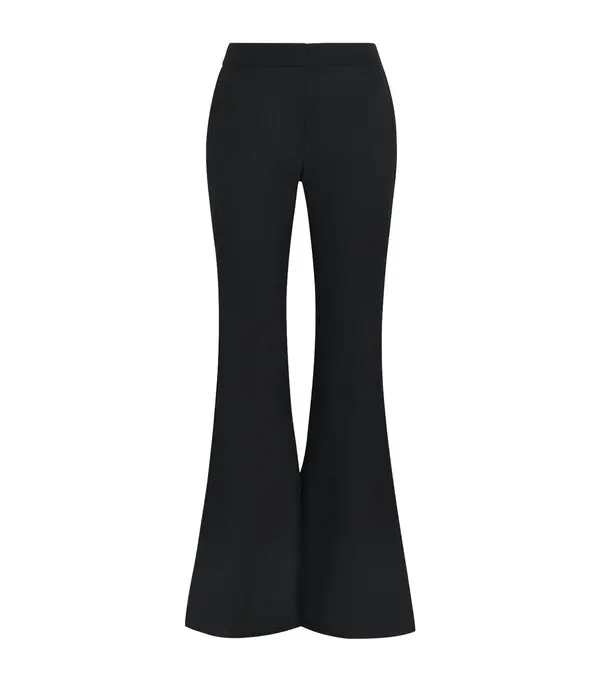 LAURA PITHARAS Wool Flared Suit Trousers