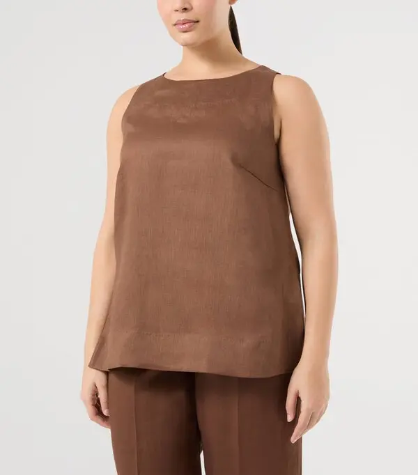 Marina Rinaldi Linen Sleeveless Blouse