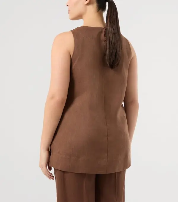 Marina Rinaldi Linen Sleeveless Blouse