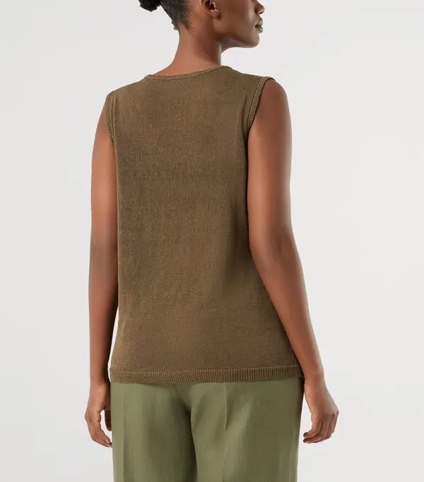 Marina Rinaldi Linen Knitted Tank Top