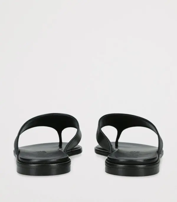 AeydĒ Leather Flip Flops - Black