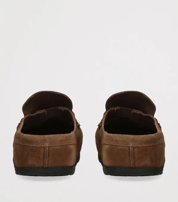BIRKENSTOCK Suede Naples Wrapped Clogs - Brown