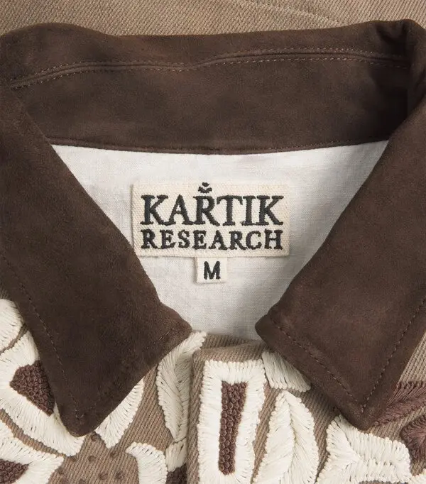 KARTIK RESEARCH Cotton-suede Embroidered Jacket