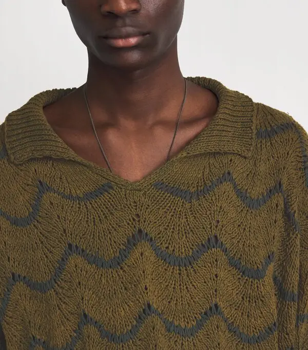 KARTIK RESEARCH Cotton Knitted Rugby Sweater