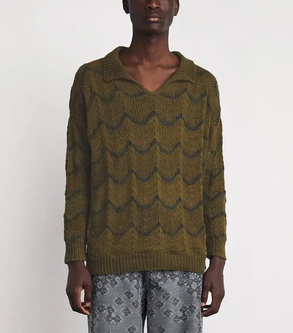 KARTIK RESEARCH Cotton Knitted Rugby Sweater