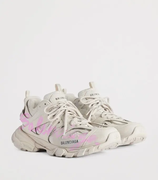 Balenciaga Track Signature Sneakers - Pink