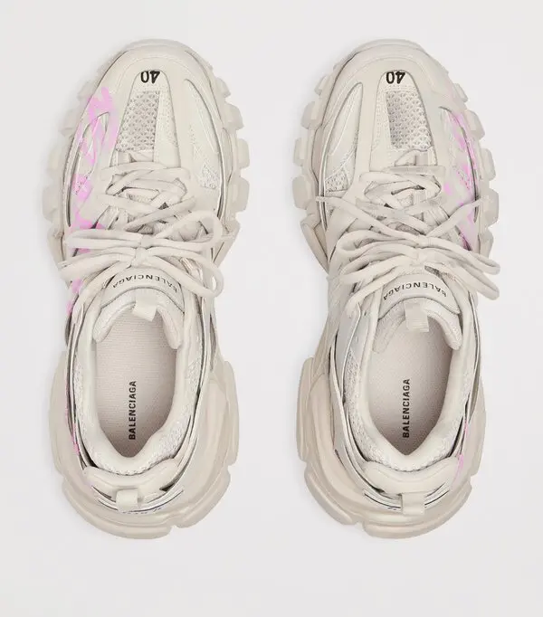 Balenciaga Track Signature Sneakers - Pink