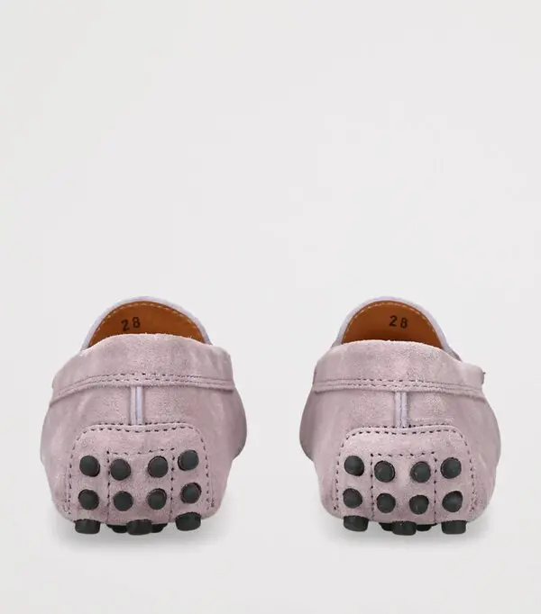 TOD'S Suede Gommino Driving Loafers - Pink