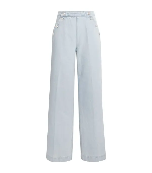 Claudie Pierlot Sailor Wide-leg Jeans - Blue