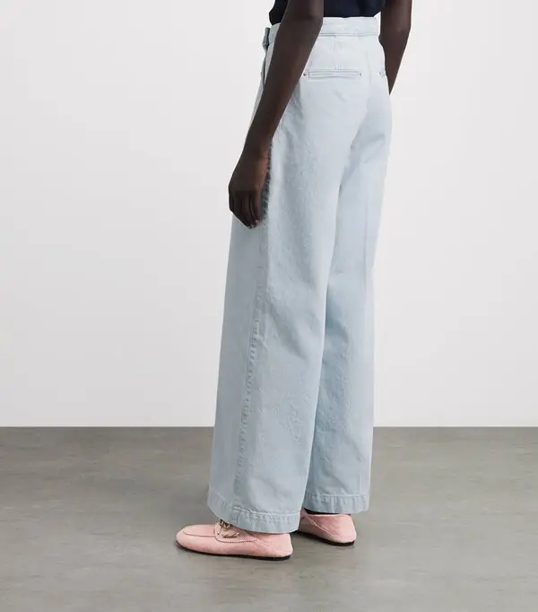 Claudie Pierlot Sailor Wide-leg Jeans - Blue