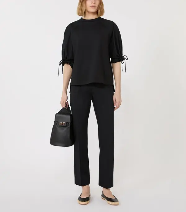 Max Mara Cotton-blend Straight Trousers