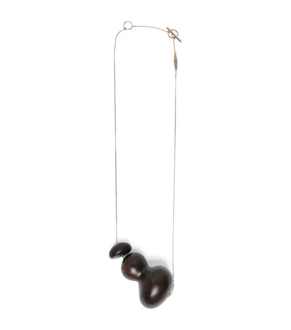 Max Mara Ebony Pendant Chain Necklace - Brown