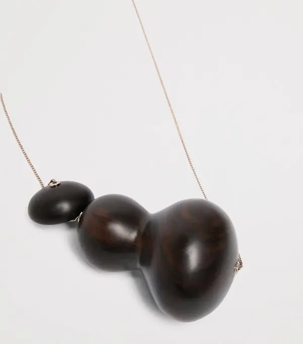 Max Mara Ebony Pendant Chain Necklace - Brown