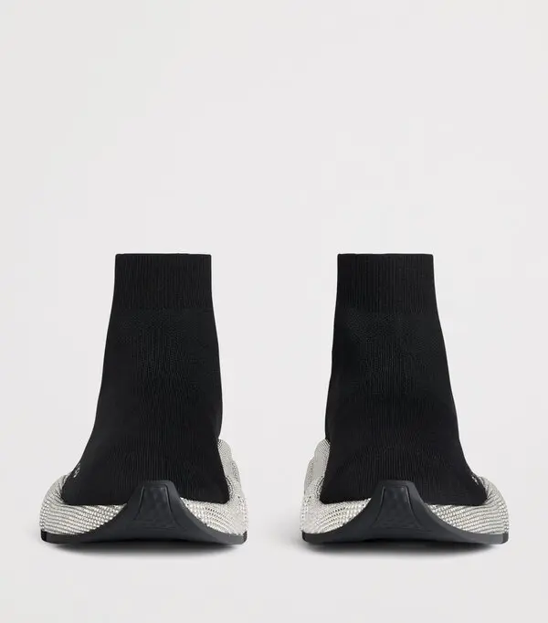 Balenciaga Rhinestone-embellished Speed High-top Sneakers