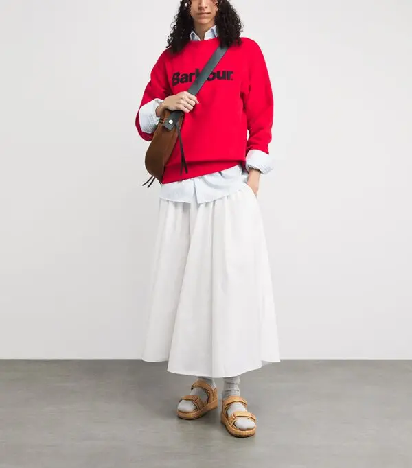 Barbour Logo Hartland Sweatshirt - Red