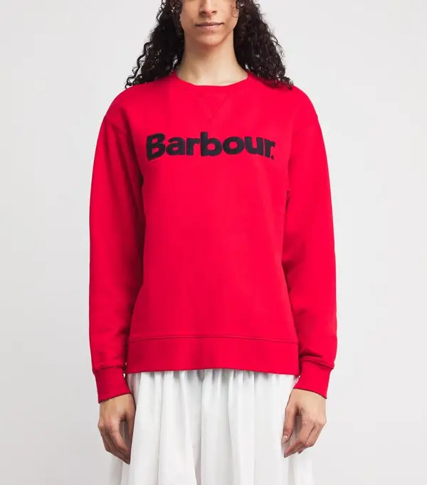 Barbour Logo Hartland Sweatshirt - Red