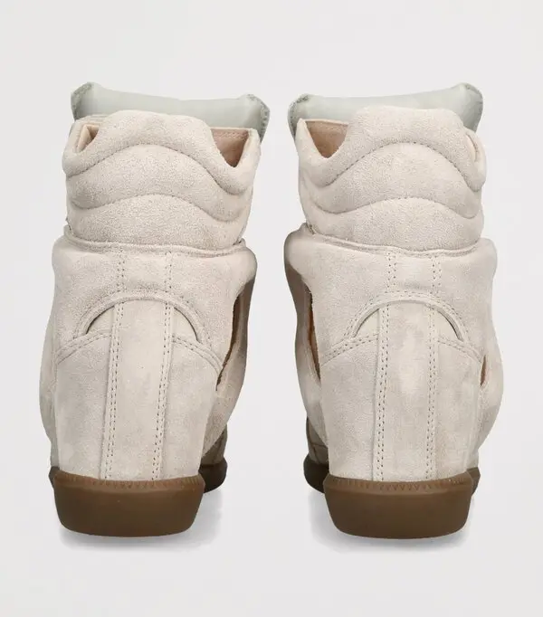 Isabel Marant Étoile Suede Bekett Wedge Sneakers - Beige