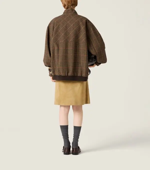 Miu Miu Virgin Wool Houndstooth Jacket