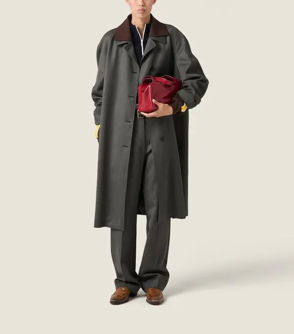 Miu Miu Wool Contrast-collar Coat