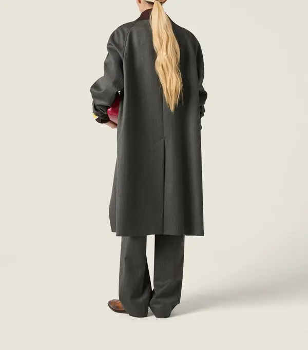 Miu Miu Wool Contrast-collar Coat