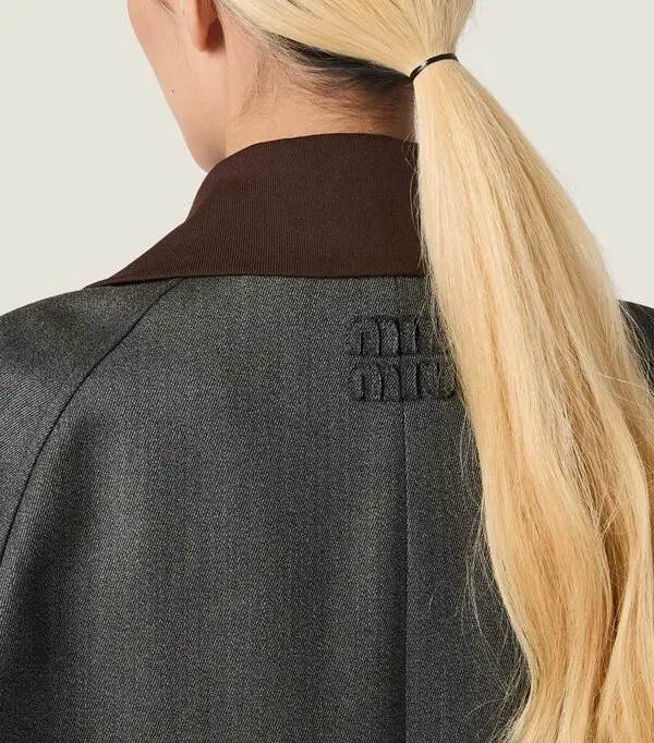 Miu Miu Wool Contrast-collar Coat