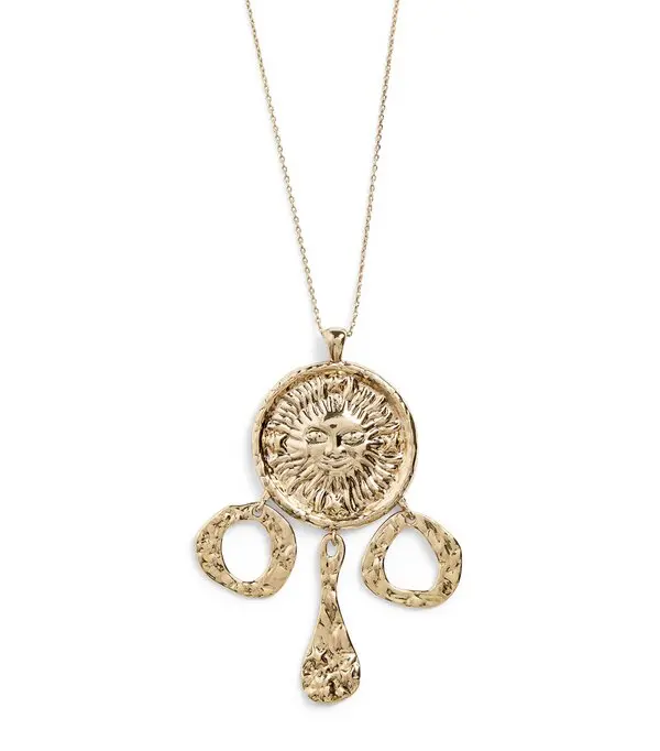 Rixo Plated Zahra Pendant Necklace - Gold