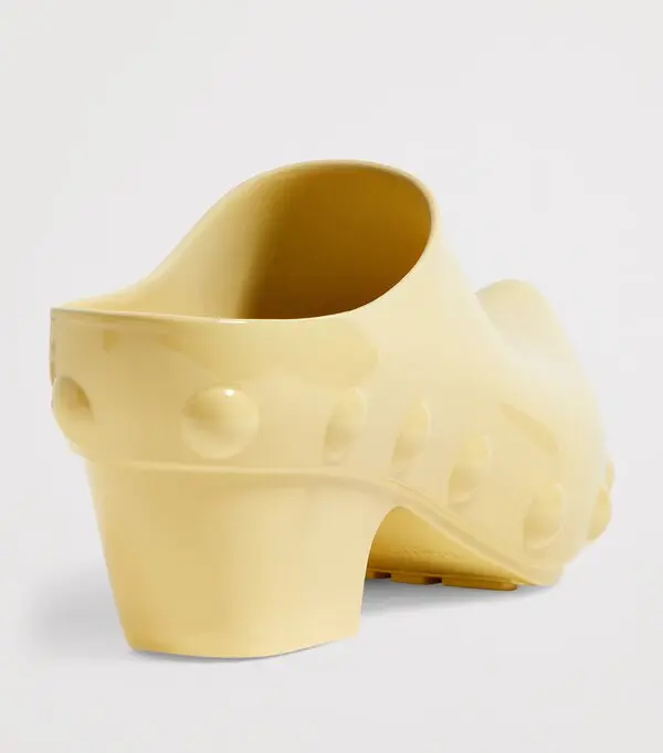 Bottega Veneta Curved-toe Gondola Clog Mules 65 - Yellow