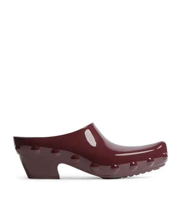 Bottega Veneta Curved-toe Gondola Clog Mules 65 - Red