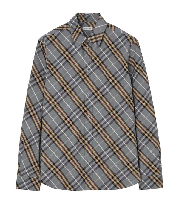 Burberry Cotton Check Shirt - Blue