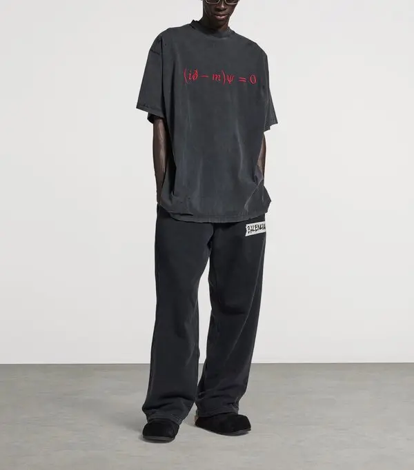 Balenciaga Cotton Dirac Formula T-shirt - Yellow